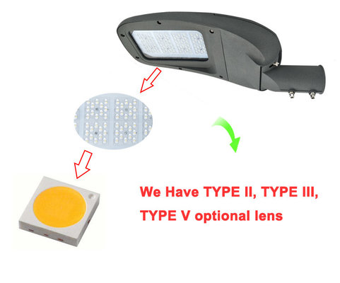 High CRI 30w LED Street Light 130 Lm/W Photoelectric Control Street Lighting