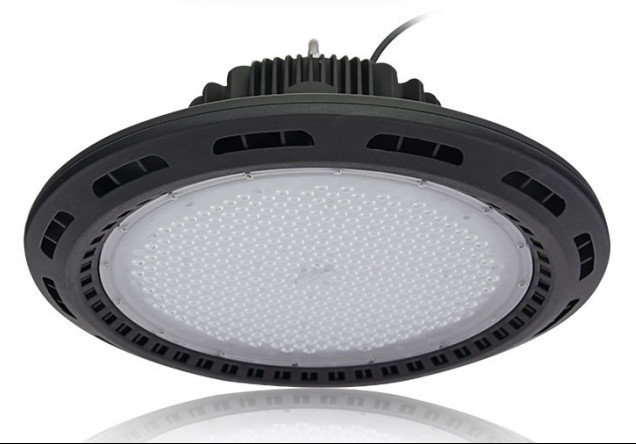 Black Round LED High Bay Lights , 100w - 240w LED High Bay Light Fixtures