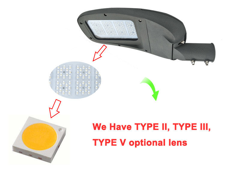 High CRI 30w LED Street Light 130 Lm/W Photoelectric Control Street Lighting