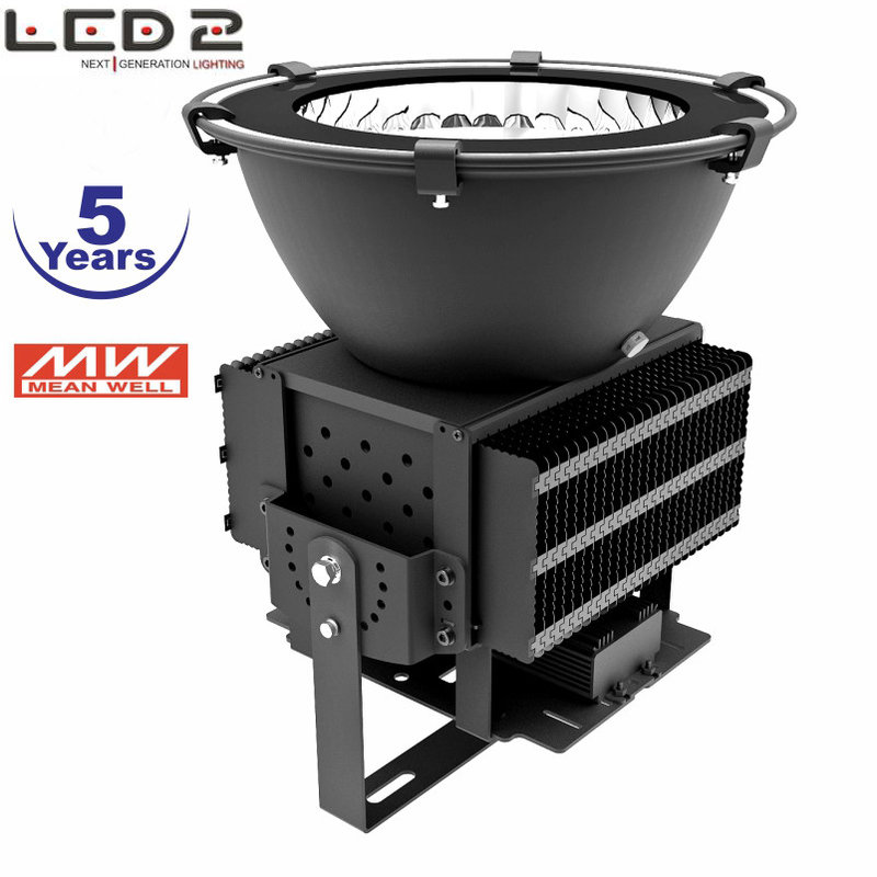 Black LED Stadium Lighting CRI80 IP67 25/45/60/90/120° 100 - 500w 120LM/W