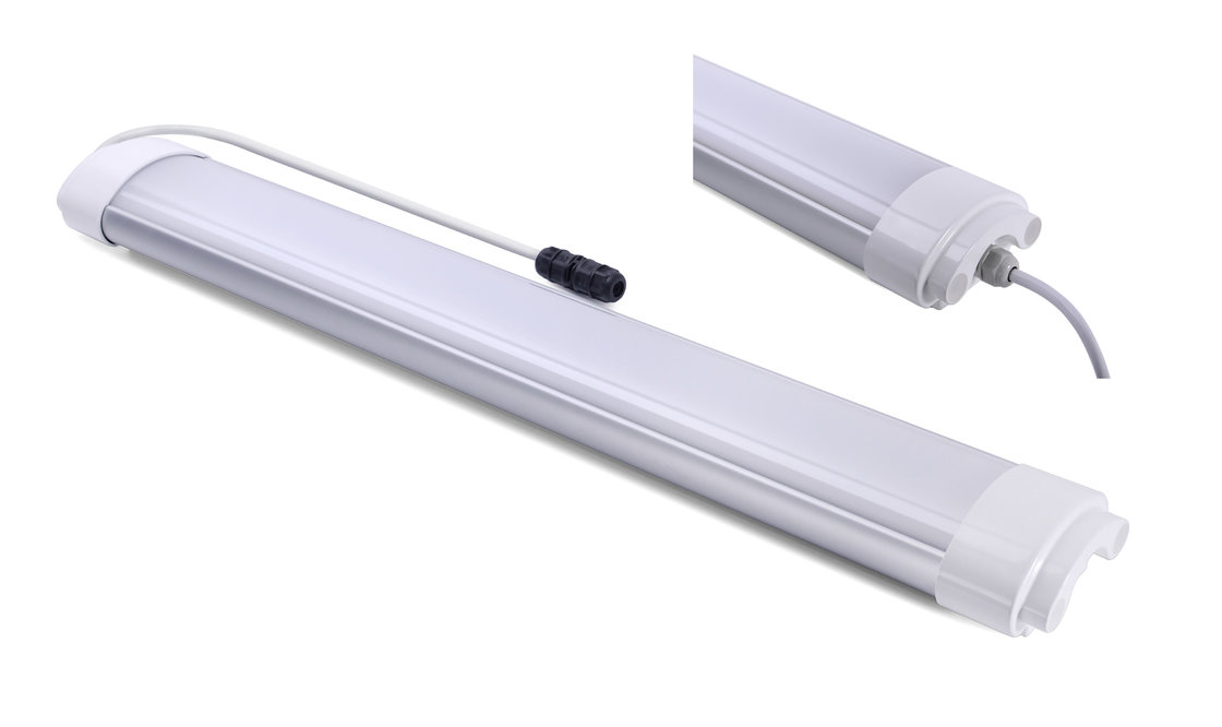 Suspended LED Weatherproof Batten Lights 600m 20W Energy Saving For Hospital / School