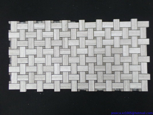 White Marble Mosaic,Herribone Mosaice,Hexagon Mosaic,Basket Wave Design Mosaic