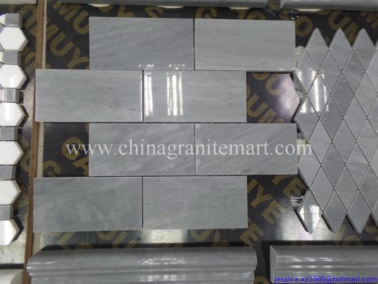 Grey Marble Mosaic,Herribone Mosaice,Hexagon Mosaic,Basket Wave Design Mosaic