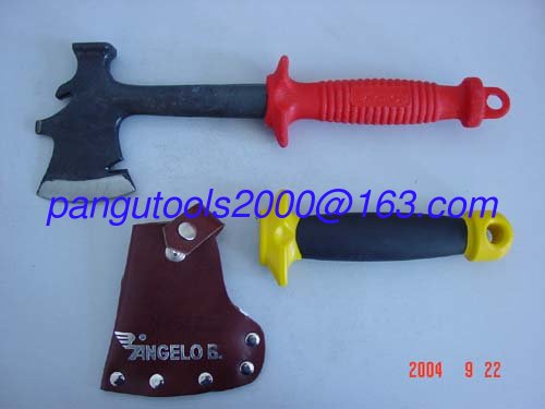 Multi-Using axes with steel bubular handle, camp axe, axes hammers
