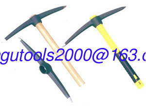 400G, 40cm Garden point pick axe, garden tools with fiberglass handle or wooden handle
