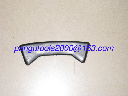 Rubber edge protectors and round stelel wedge for axes, hatchets and splitting mauls