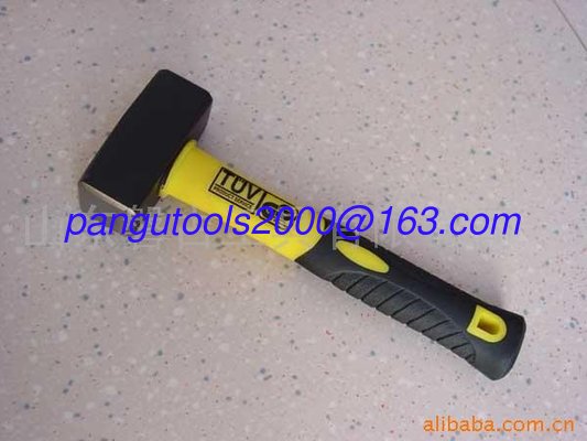 ST332 Germany-type GS Stoning hammers with plastic-coating and TPR fiberglass handle