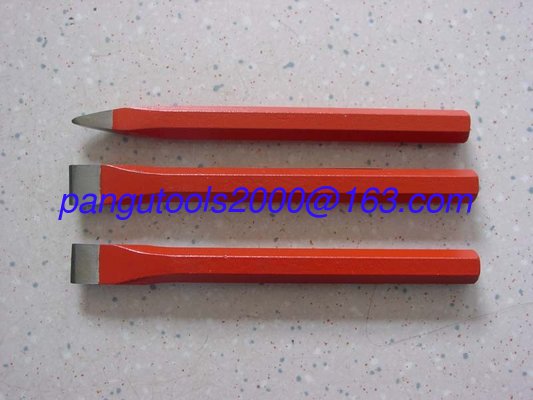 S01 Point Hexagonal Cold Chisel. red chisels