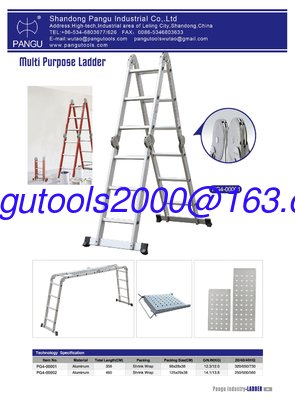Antislip multipurpose aluminum alloy folding ladder, step ladder