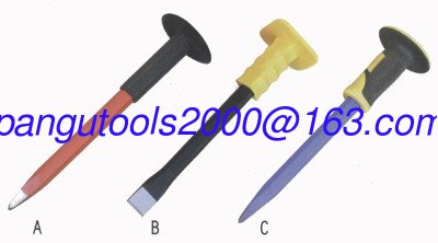 Point or Flat Hexagonal Cold Chisel with rubber protector
