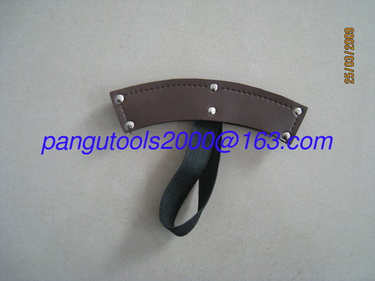Rubber edge protectors and round stelel wedge for axes, hatchets and splitting mauls