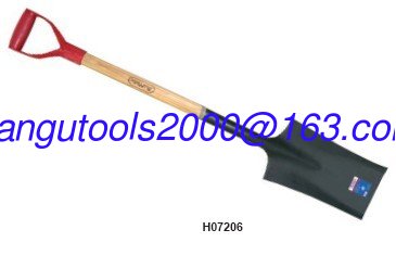 S501 Square head Shovel with wooden handle, Made in China