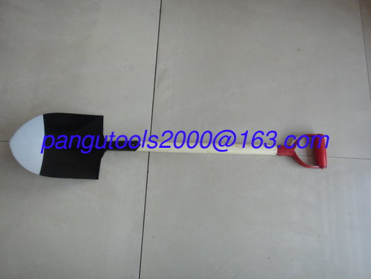 S503 Point Shovel head with wooden handle, spade, digging spade