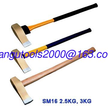 SM16 2.5kg Splitting Mauls & Wedge, 36" Wooden or Hickory handle