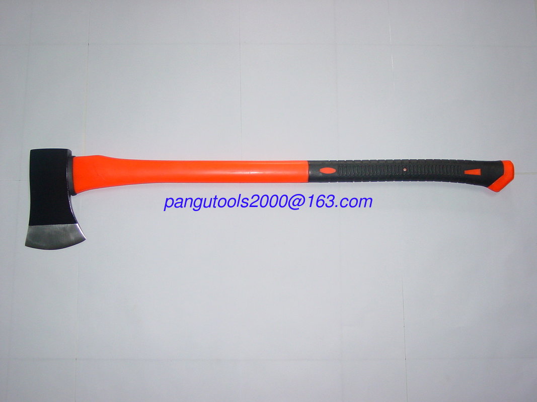 A601 3.5lb Felling axe with fiberglass TPR handle, 1045 carbon steel, michigan axe