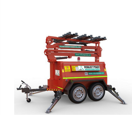 LED high telescopic adjustable mast hydraulic stabiliser legs Light Tower
