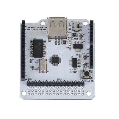 USB Host Shield   ( supplies 5V as any normal USB port would )
