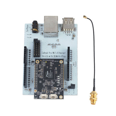 CuHead Pro WiFi/Ethernet Shield with AirPlay/DLNA Audio for Arduino