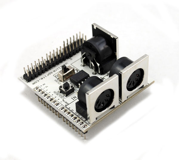 MIDI Shield for Arduino  (2.25 x 2.10 " (57.15 x 53.34 mm) )