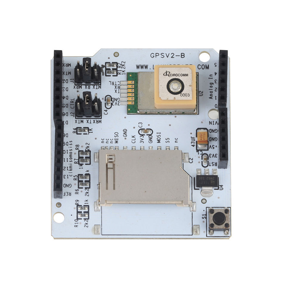 GPS Shield with SD Slot for Arduino V2-B  (With SD interface)