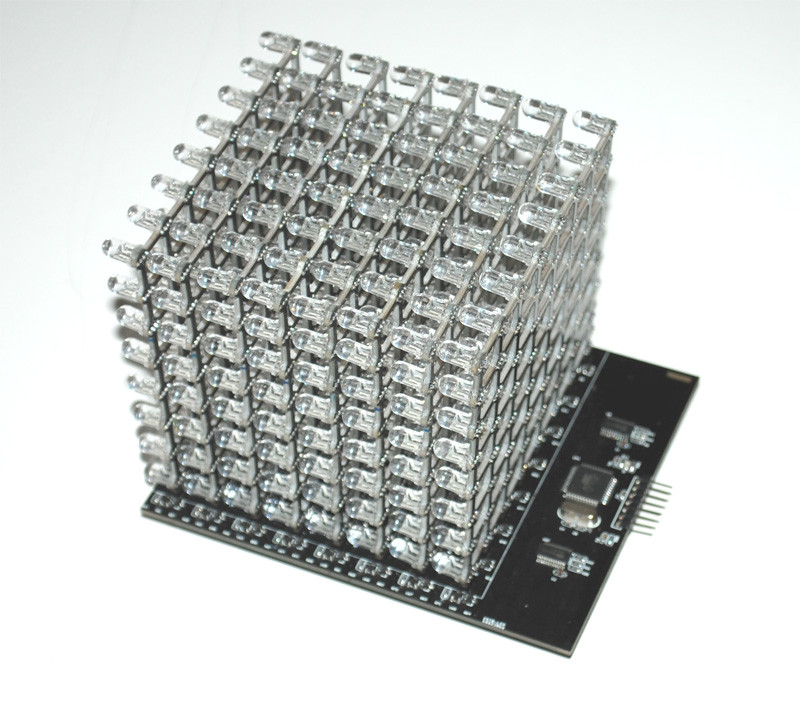8X8X8 RGB LED Cube Shield (Dimensions: 120×100×90mm  Net weight: 265g )