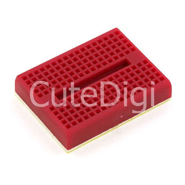 Mini Breadboard Mini Self - Adhesive for Arduino ( RED )  2pcs