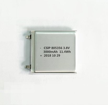 3000mah Lithium Polymer Battery , Lithium Polymer Power Pack 805365