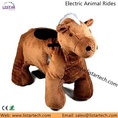 China Giddy Up Horse Rides Coin Operated Amusement Plush Animal Rides supplier