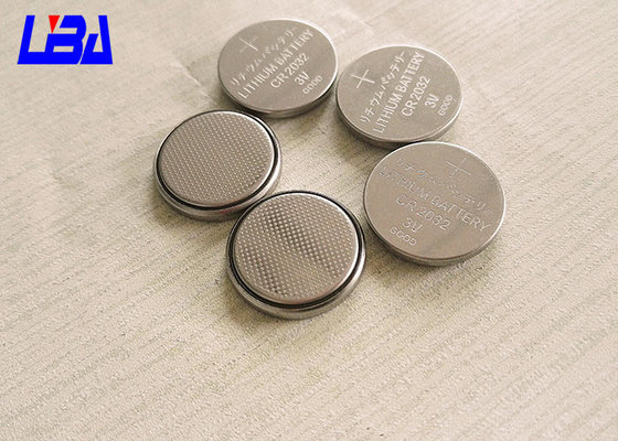 High Capacity  Button Cell Battery , Customized Cr2032 3 Volt Lithium Coin Battery