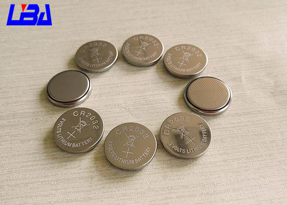 LiMnO2 Button Cell Lithium Metal Battery , Cr2032 Lithium Ion Battery Rechargeable