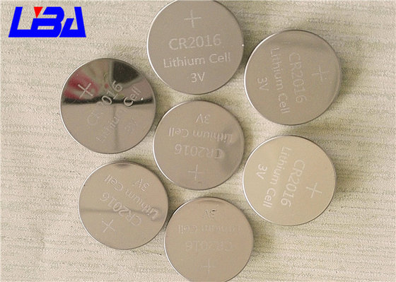 Button Cell Battery 90mAh Duration 1020h , Cr2016 3v Battery For Electronic Toys