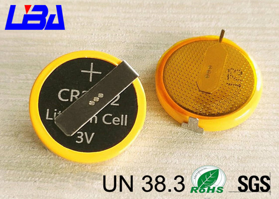 Switch Board Coin Cell Battery With Solder Tab , Customized 3v Button Cell