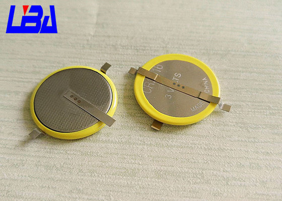 High Drain CR2032 Battery With Solder Tabs 3V  Lithium Button Cell 90mAh