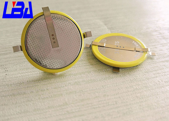 Rechargeable CR2032 Battery With Solder Tabs Button Cell 90mAh
