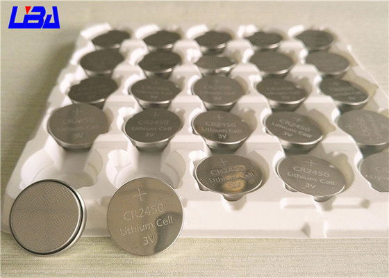 Original Green Power Button Cell Battery , High Drain Lithium Cell Cr2450