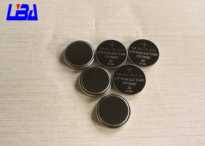 Primary Li/MnO2 3v Coin Battery , Cr2032 Rechargeable Coin Cell Battery 3 Volts 20mm * 3.2mm