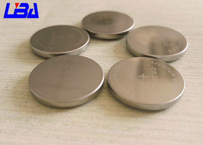 LiMnO2 Cr2032 Coin Cell Battery , 20 * 3.2mm 3 Volt Lithium Battery 240mAh