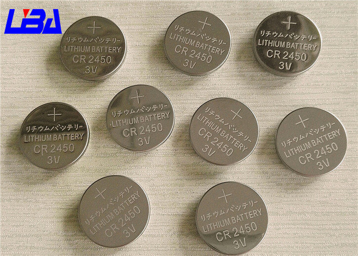 Wide Temperature CR Button Battery 600mAh 3V Silver Color 24 * 5.0MM