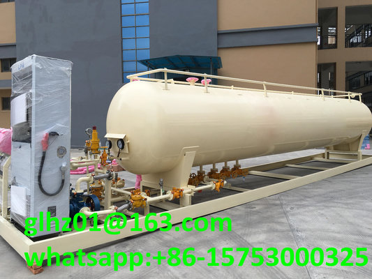 30m3 LPG skid filling station, Double nozzle dispenser 30m3 LPG skid station
