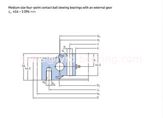 RKS.061.20.0844 SKF Slewing bearing with external gear ,772x950.4x56mm