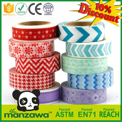 Manzawa colorful custom make washi tape,custom printed washi tape