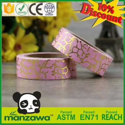 DIY various patterns custom printed washi masking tape foil washi tape
