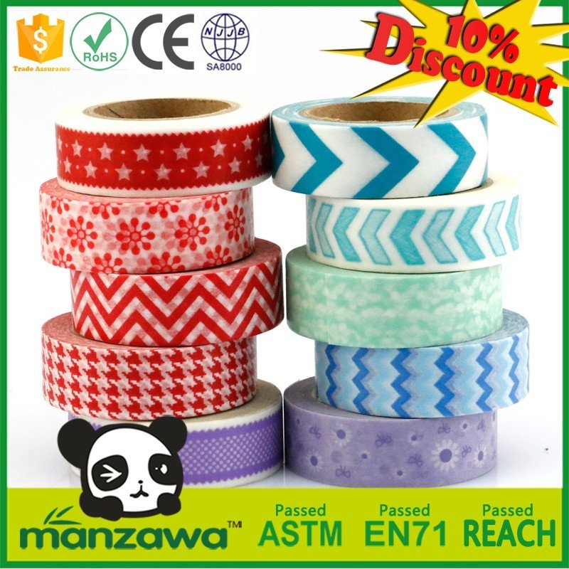 Manzawa colorful custom make washi tape,custom printed washi tape