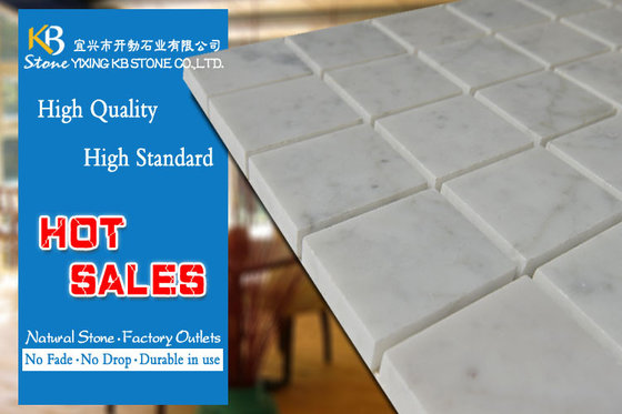 Square White Mosaic Tile Cream Marfil Wooden Grey Dark Emperador