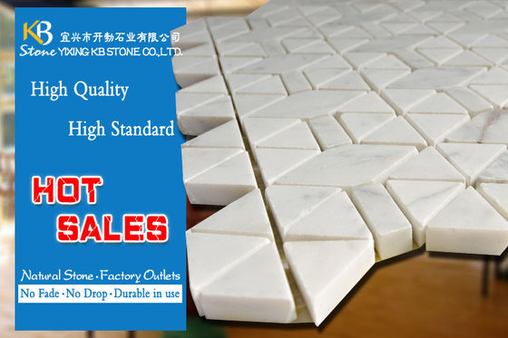 Commercial Residential Triangle Decorative Wall Tiles Mosaic Mesh