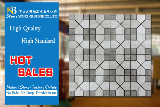 China White Wooden Grey Marble FOR Kitchen Backsplash Fireplace Surround Tiles