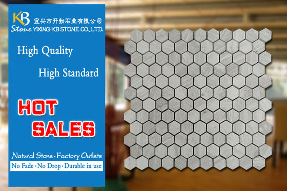 Spa Hexagon Wooden Grey Marble Cream Marfil Italy Grey Ming Green
