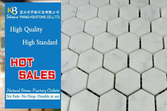 Small Hexagon Marble Mosaic Tiles Slabs Basins Defend Slides Mosaic Jigsaw