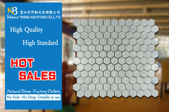 Small Hexagon Marble Mosaic Tiles Slabs Basins Defend Slides Mosaic Jigsaw
