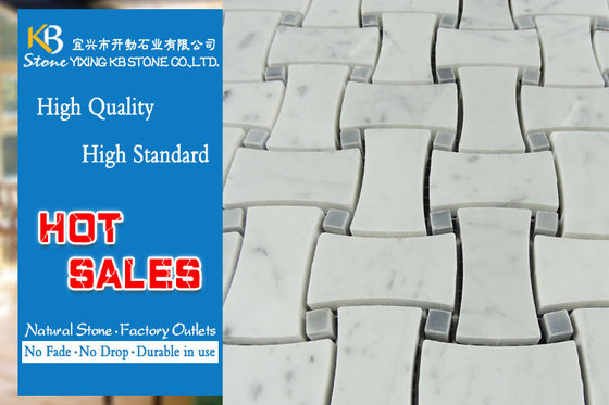 Dogbone Stone Honed Square Mosaic Tile Chemical Attack Resistant
